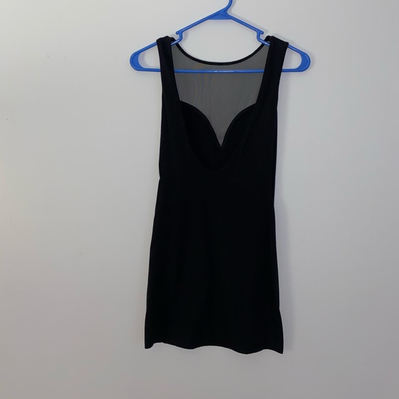 Dresses | Short Black Sheer Chest Dress | Poshmark